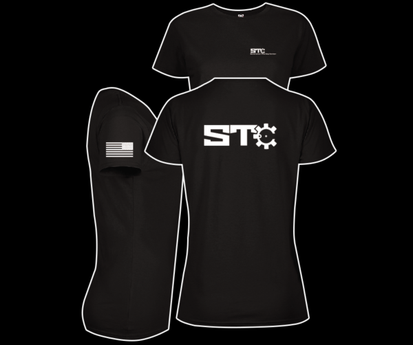 Women's STC T-Shirt Black w/White Lettering - SEVERANCE TRAINING CENTER